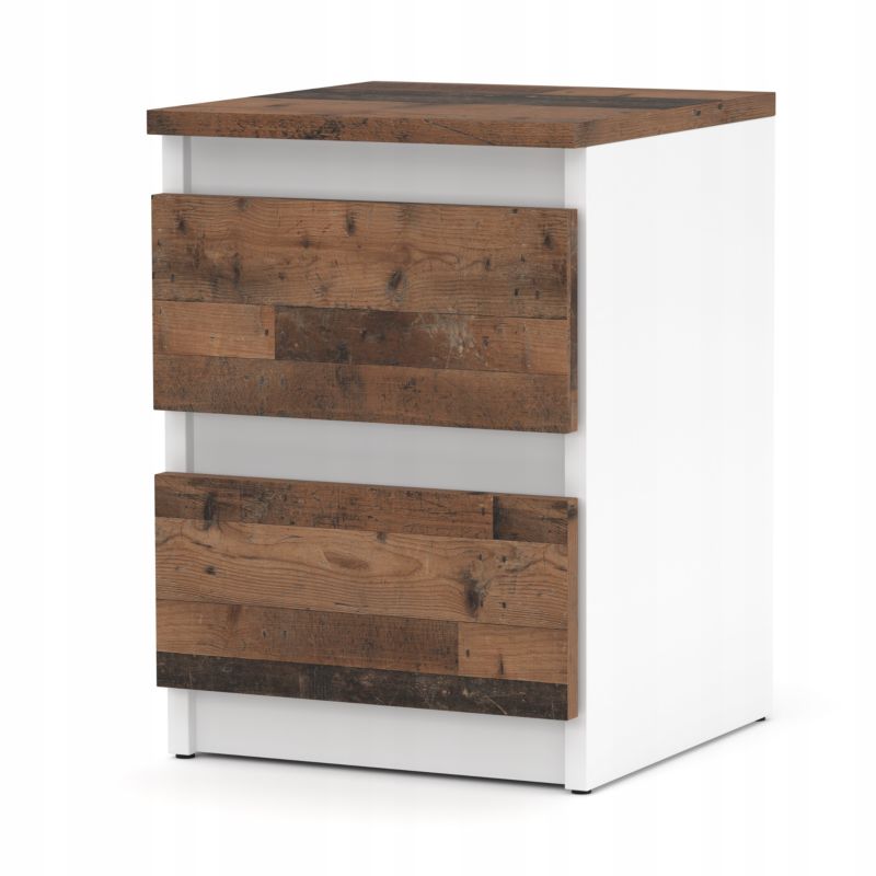 Szafka Nocna Stiv-Meble 2 Szuflady 30 Cm Biały Mat Old Style 30X30X40 ...