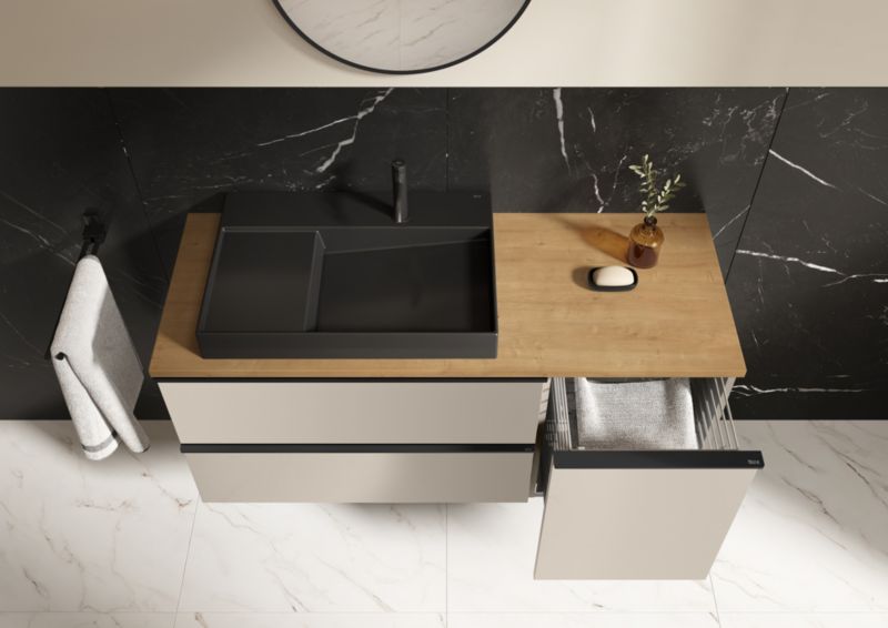 Szafka pod umywalkę Roca Style wisząca 80 cm kaszmir mat ...