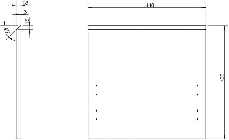 Szafka podumywalkowa Mexen Rivel grafitowa 45x46 cm 1 szuflada 1 szt.