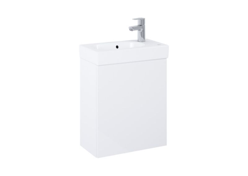 Szafka z umywalką Roca Mini-N 45 cm wisząca biały połysk