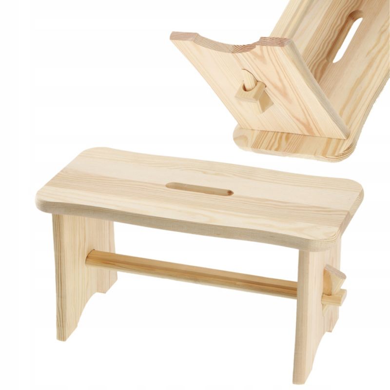 Taboret KADAX Drewniany Kuchenny Stołek Krzesło 39cm Solidny Podest ...