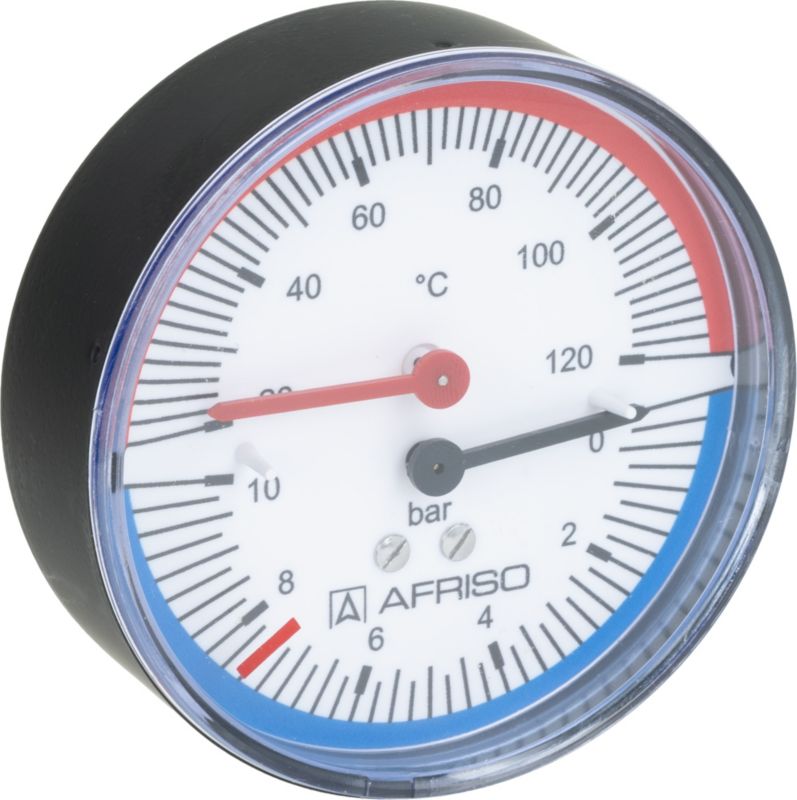 Termomanometr Afriso M 80 0-10 bar poziomy | Majsterkowanie w Castoramie