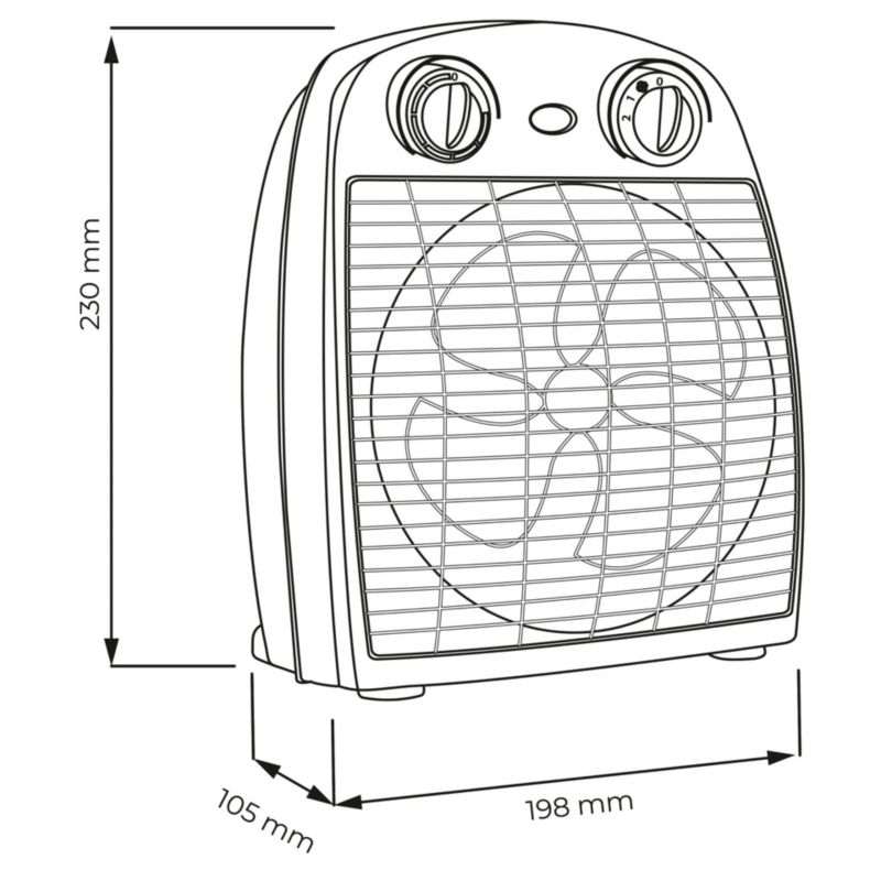 Termowentylator Sanico Goldlux 2000W czarny IP20 - 1 szt.