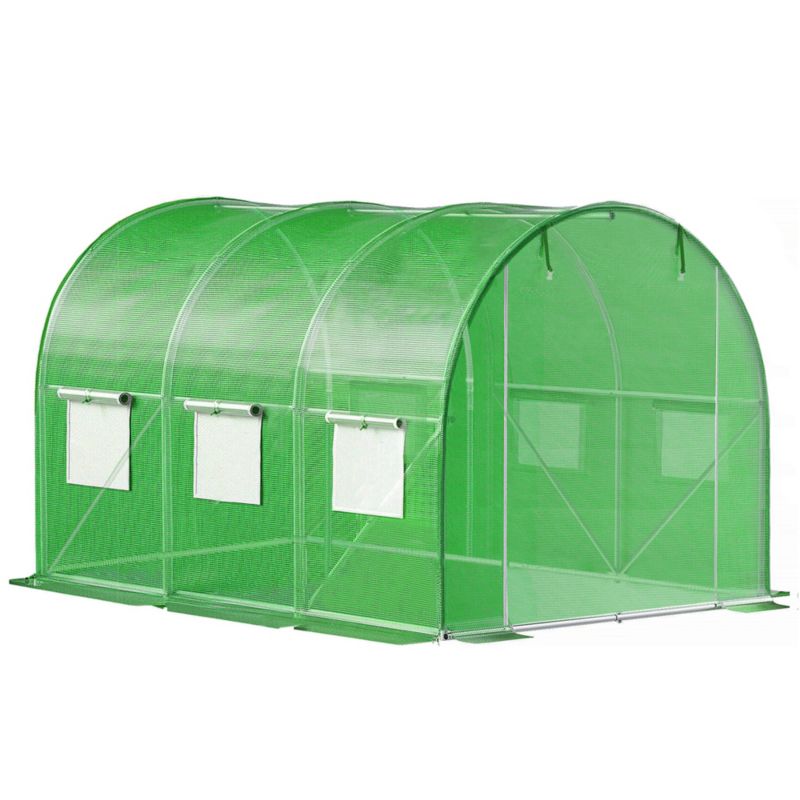 Tunel ogrodowy Springos UV-4 140g/m2 szklarnia foliowa 3x2x2 m zielona 1 szt. | Majsterkowanie w ...