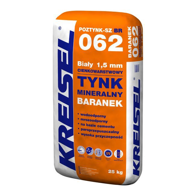 Tynk mineralny Kreisel baranek 1,5 mm biały 25 kg | Majsterkowanie w Castoramie