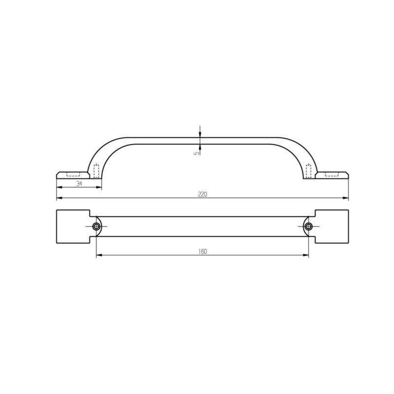 Uchwyt meblowy GoodHome Murri D 220 mm
