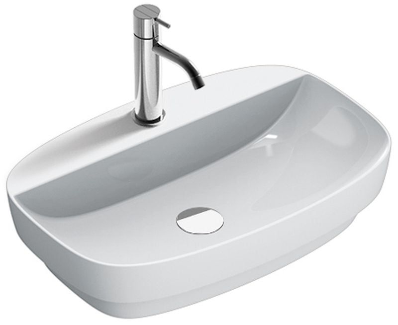 Umywalka Catalano Green 60x40 cm owalna biała Cataglaze wpuszczana ...