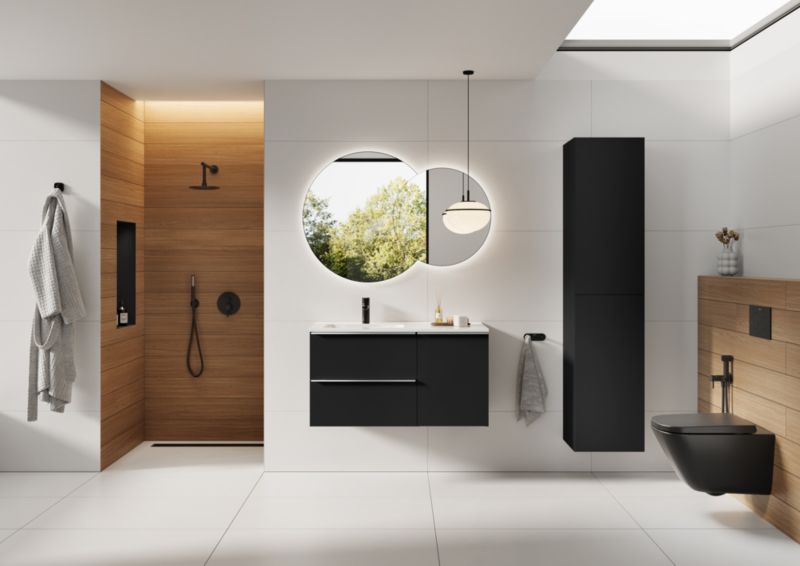 Umywalka ceramiczna meblowa Roca Style 100 cm lewa biała