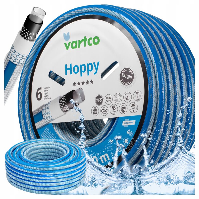 Wąż ogrodowy Vartco Hoppy 6 warstw 1/2" 30m 1 szt.