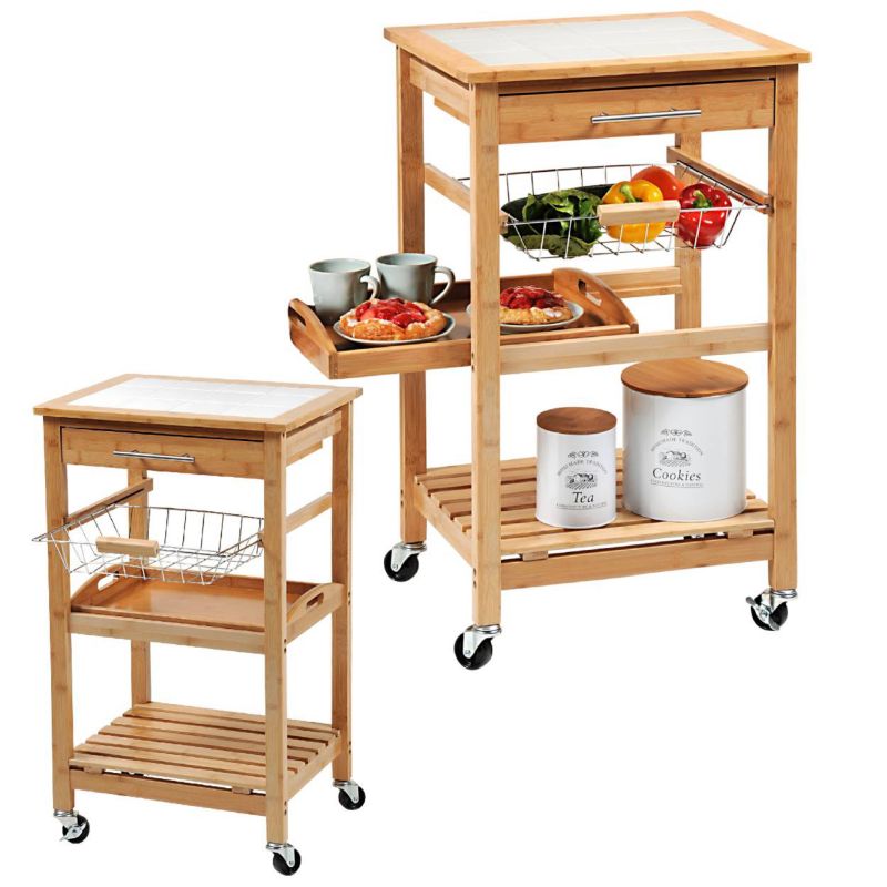 Wózek kuchenny KESPER z wysuwanymi półkami na kółkach 1 szt.