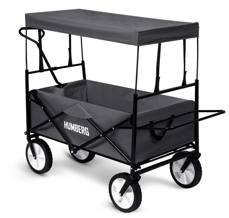Wózek ogrodowy Humberg transportowy składany plażowy 90kg z daszekiem ...