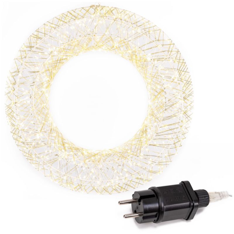 Wieniec świąteczny Springos LED dekoracja świetlna na drzwi 45 cm ...