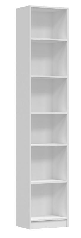 Witryna Topeshop Regał Pafos W40 40cm Na Książki Biały 29x40x200 cm 1 szt.