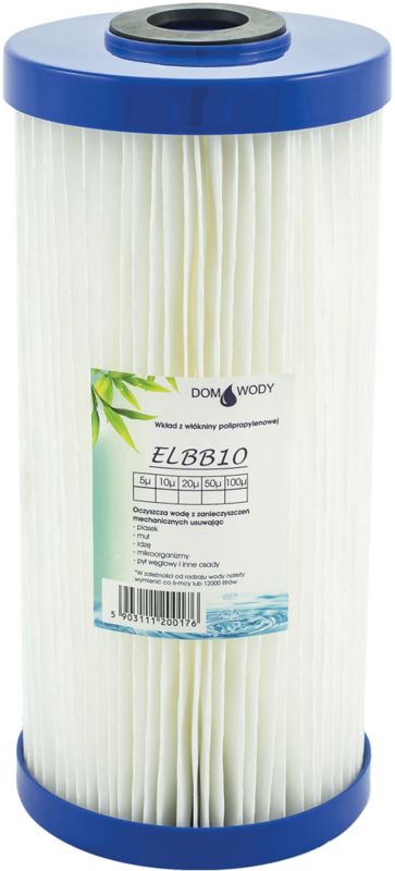 Wkład harmonijkowy Klarwod do filtra BB10 EL 5 mikronów | Majsterkowanie w Castoramie