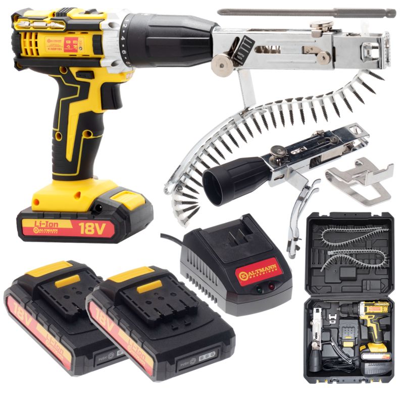 Wkrętarka z podajnikiem Kaltmann K-WZP18V 2x Aku 2.0Ah 29 Nm walizka 1 ...