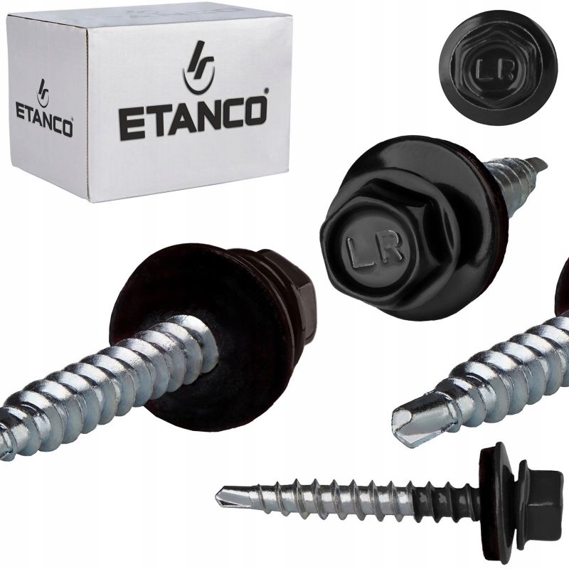 Wkręty Farmerskie Etanco Do Blachy, Zszywka 4,8X20Mm, Ral 9005 250 szt. | Majsterkowanie w ...