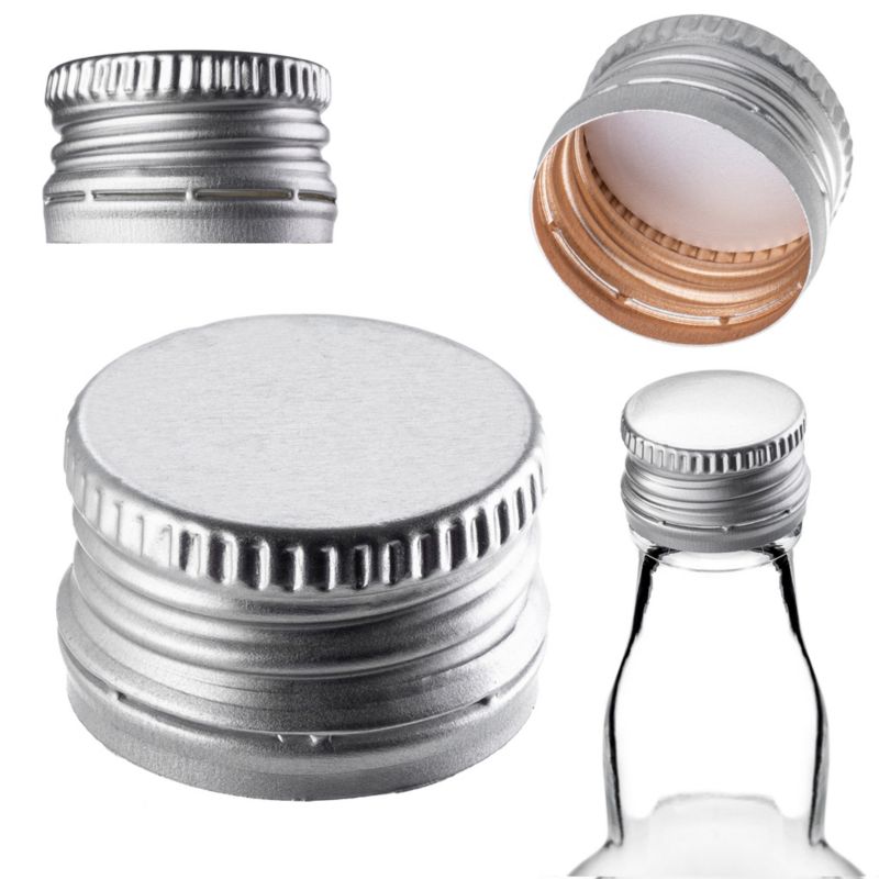 Zakrętka KADAX aluminowa do butelek pakiet srebrny 50 szt.