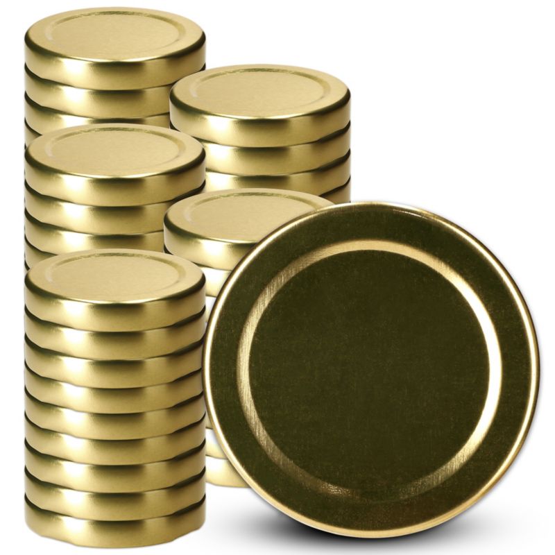 Zakrętki do słoików KADAX nakrętka słoiki wieczko fi58 4-zaczepowa Złoty 50 szt.