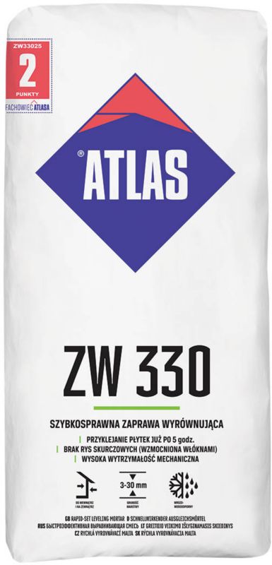 Zaprawa wyrównująca ZW 330 Atlas 25 kg | Majsterkowanie w Castoramie