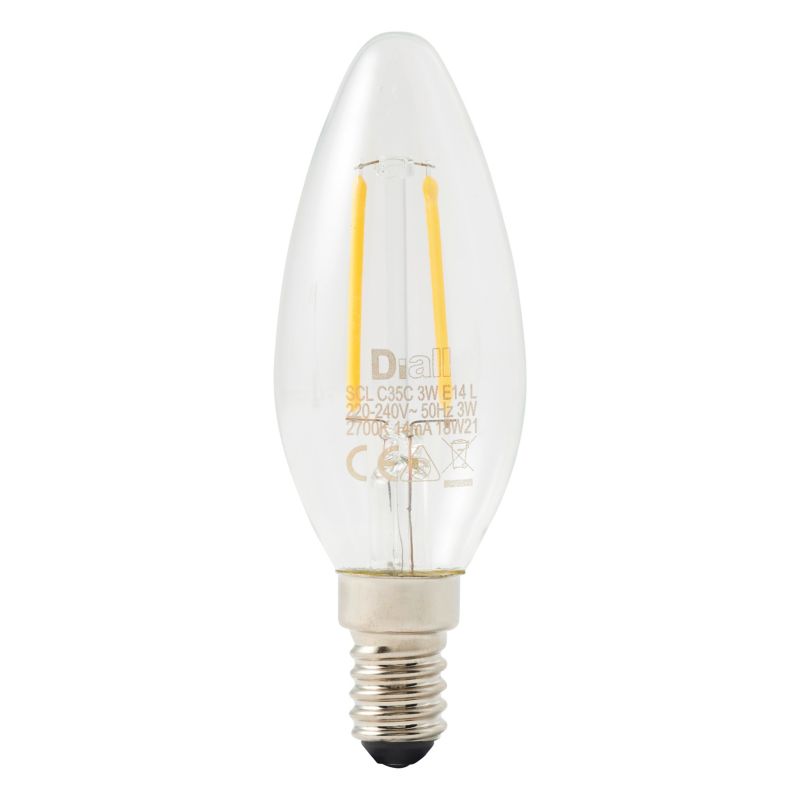 Żarówka LED Diall Filament C35 E14 250 lm 2700 K | Majsterkowanie w ... Żarówka LED Diall Filament C35 E14 250 lm 2700 K | Majsterkowanie w ...