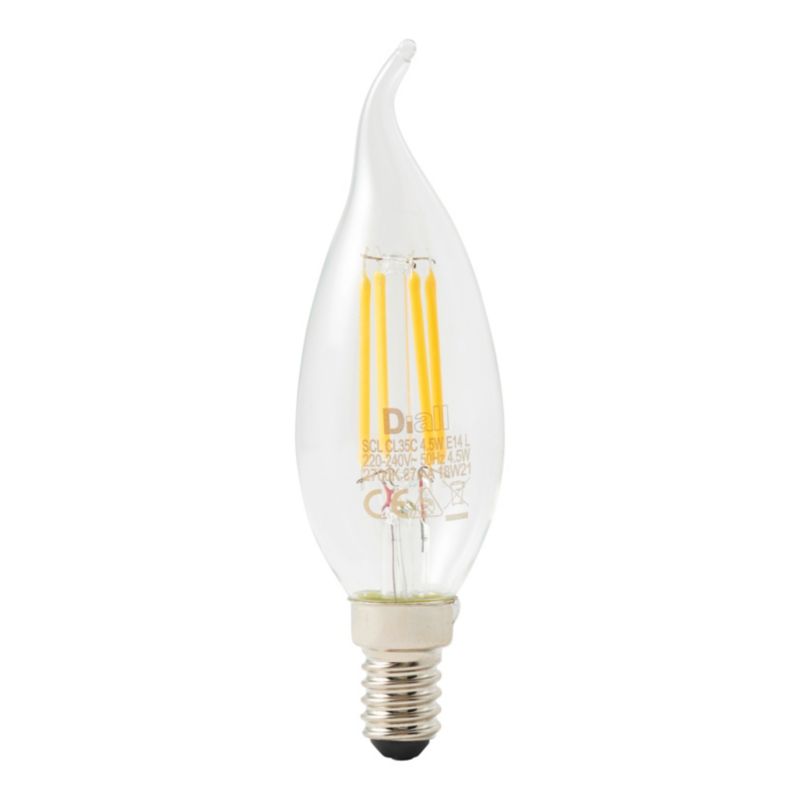 Żarówka LED Diall Filament C35-TL E14 470 lm 2700 K | Majsterkowanie w ... Żarówka LED Diall Filament C35-TL E14 470 lm 2700 K | Majsterkowanie w ...