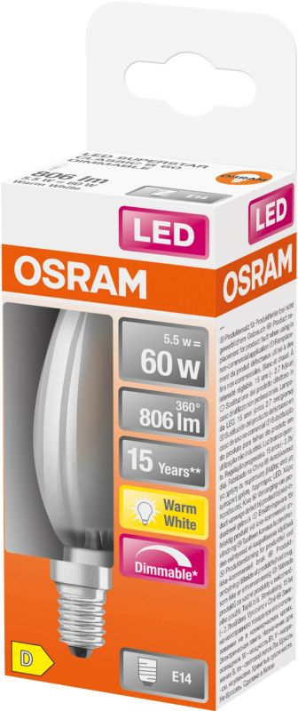 Żarówka LED Osram Filament B60 E14 806 lm 2700 K filamentowa DIM