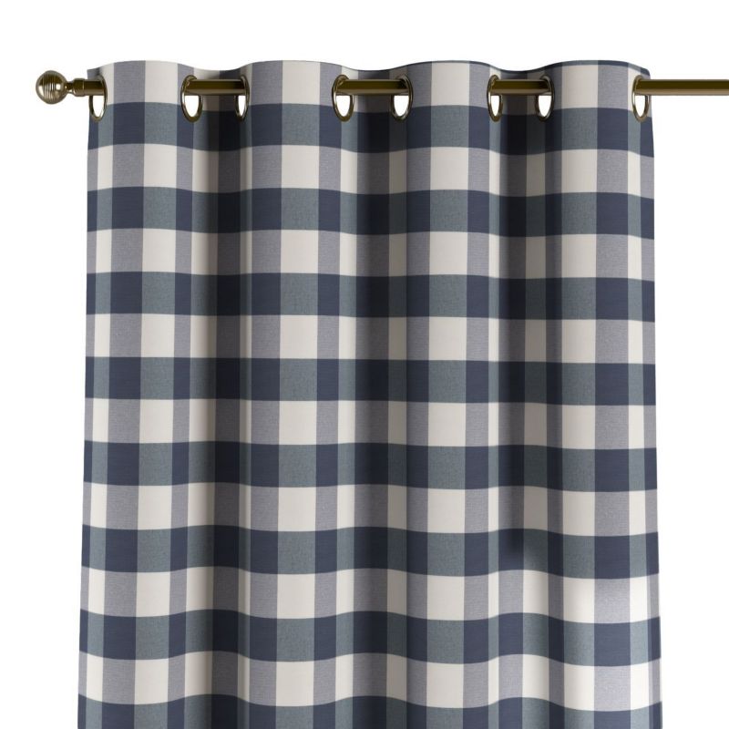 Zasłona na kółkach Dekoria Quadro 5,5 x 5,5 cm granatowo-biała krata 1 ...