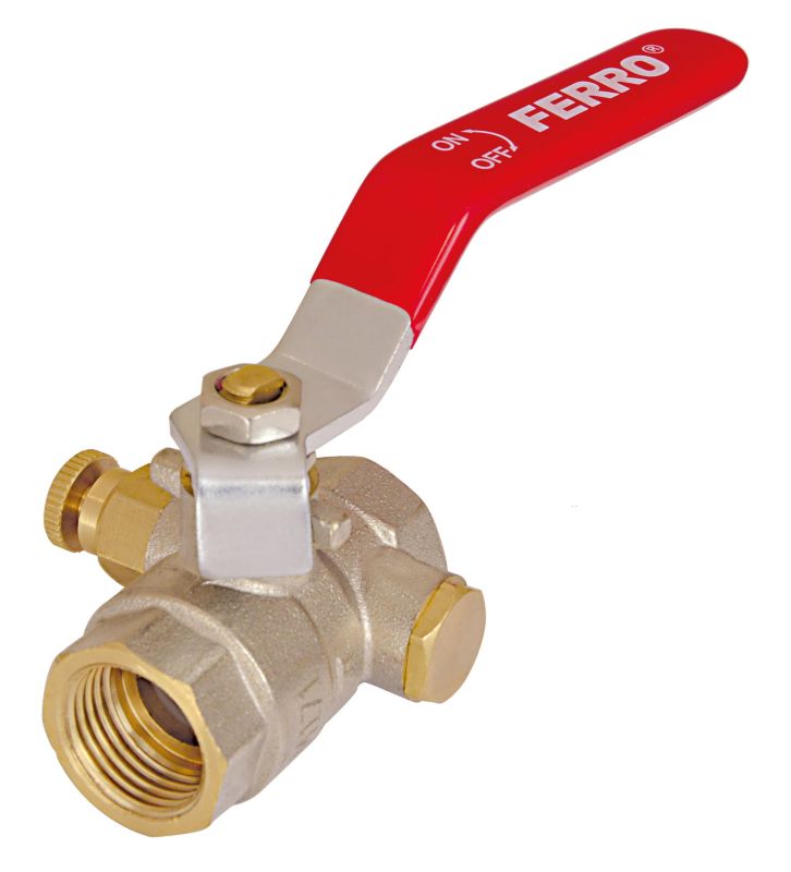 Zawór kulowy Ferro z odpowietrznikiem 1/2" 1 szt. | Majsterkowanie w Castoramie