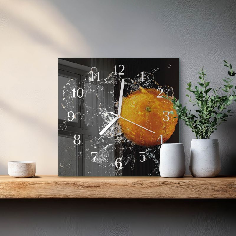 Zegar Ścienny Do Kuchni Tulup 30x30 cm z Białymi Wskazówkami ...