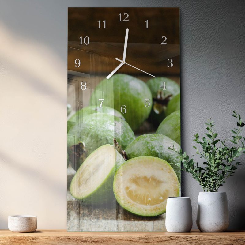 Zegar Ścienny Do Salonu Tulup 30x60 cm z Białymi Wskazówkami Granaty 1 szt.