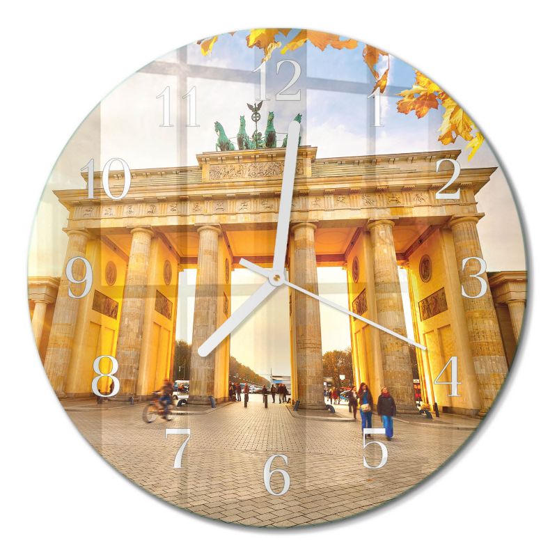 Zegar Ścienny Do Salonu Tulup fi30 cm z Białymi Wskazówkami Berlin 1 szt.