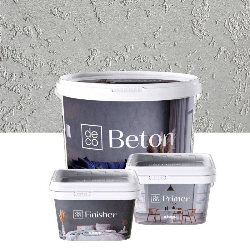 Zestaw Beton Architektoniczny, Primer, Finiser DECO BETON Ciemny Szary ...