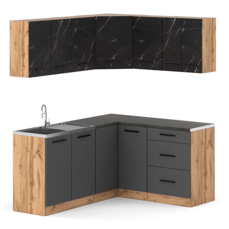 Zestaw Kuchenny Hurtownia-Mebli Z Blatem Kuchnia narożna Diana 320cm ...