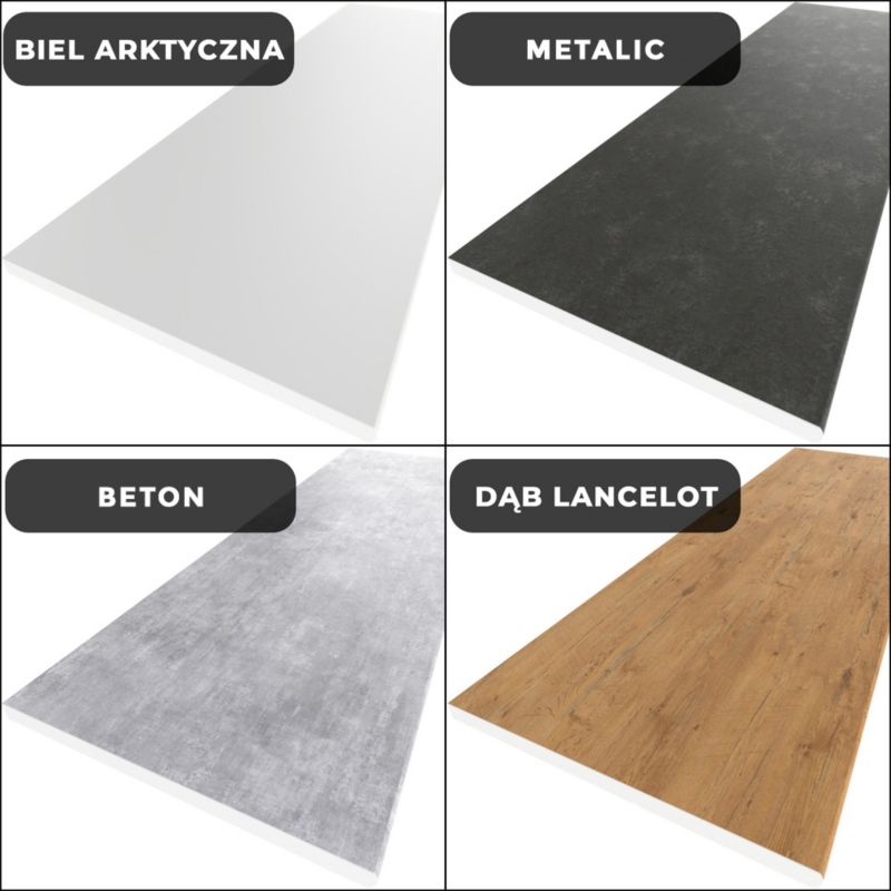 Zestaw Kuchenny Hurtownia-Mebli Z Blatem Kuchnia Roma 280cm Dąb Wotan Dąb Wotan/Biały Mat ...