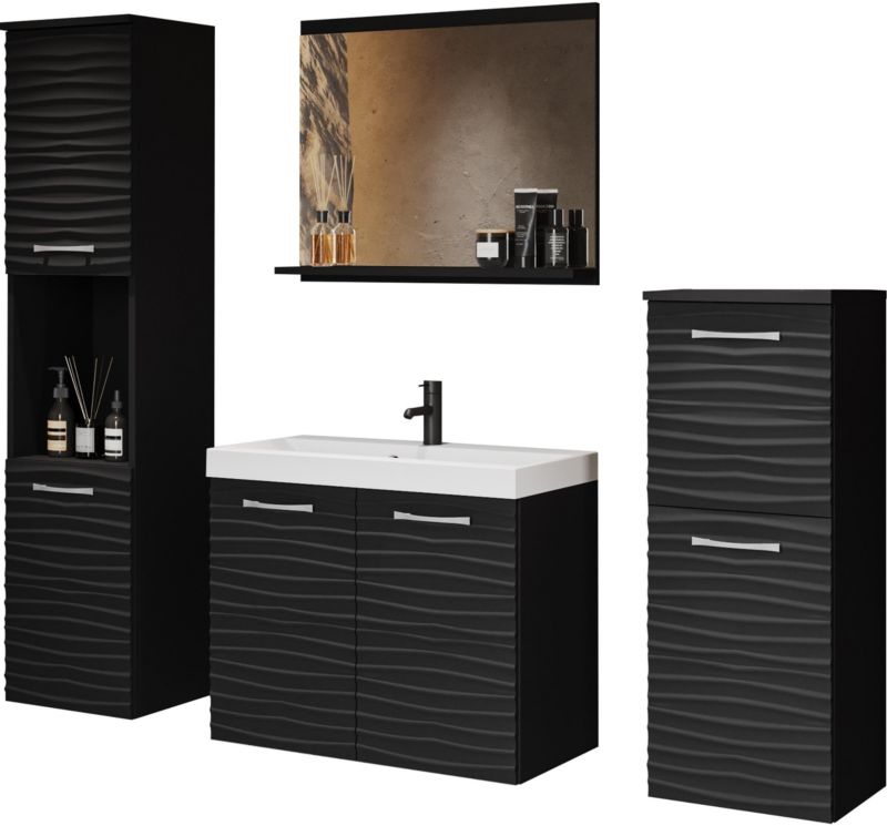 Zestaw mebli łazienkowych MINIO go for it MALAGA czarny 1 kpl.