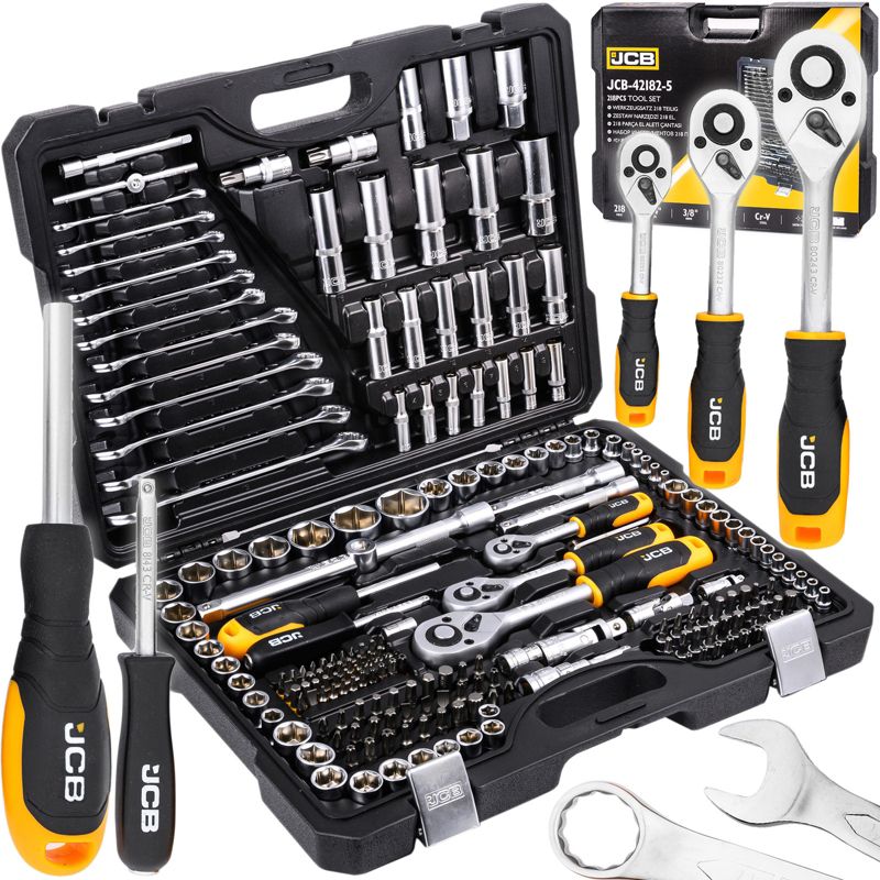 Zestaw narzędziowy klucze nasadowe JCB oczkowe płaskie torx nasadki 218el 1szt. | Majsterkowanie ...