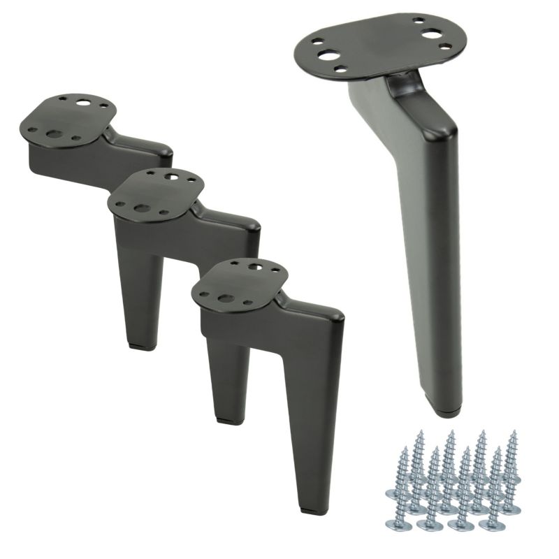 Zestaw noga meblowa B&B Loft czarny mat wysokość 18 cm 4 szt ...