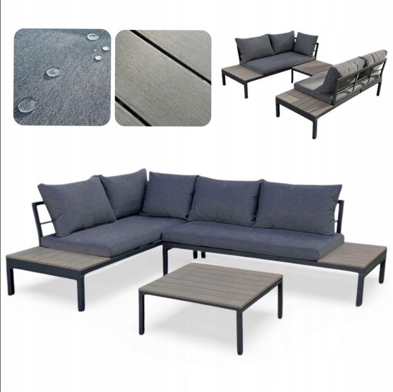 Zestaw ogrodowy MTG Saragossa narożnik i stół dla 5 osób 1 kpl. | Majsterkowanie w Castoramie