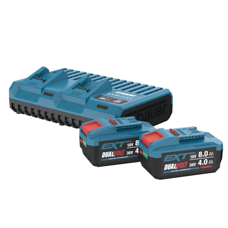 Zestaw podwójna ładowarka i 2x akumulator Erbauer 18/36 V 8.0/4.0 Ah ...