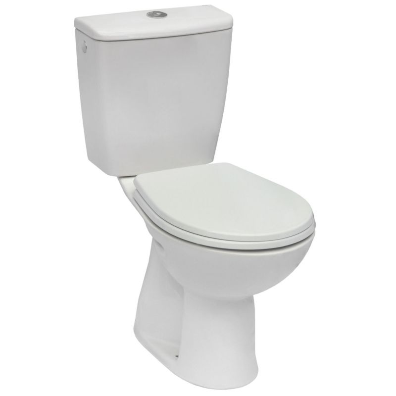 Zestaw Roca WC o/pionowy, zbiornik 5/3l dopływ wody z boku, deska WC PP ...