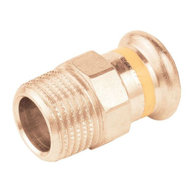 Złączka miedziana KAN-therm Press Gaz 22 mm x 3/4" gwint zewnętrzny | Majsterkowanie w Castoramie