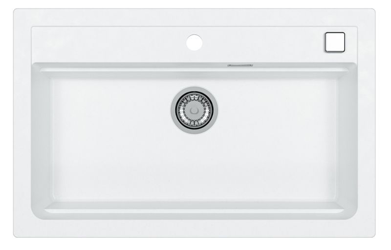 Zlewozmywak granitowy Alveus Atrox 40 kol. 11 biały (79x50cm) 1 ...