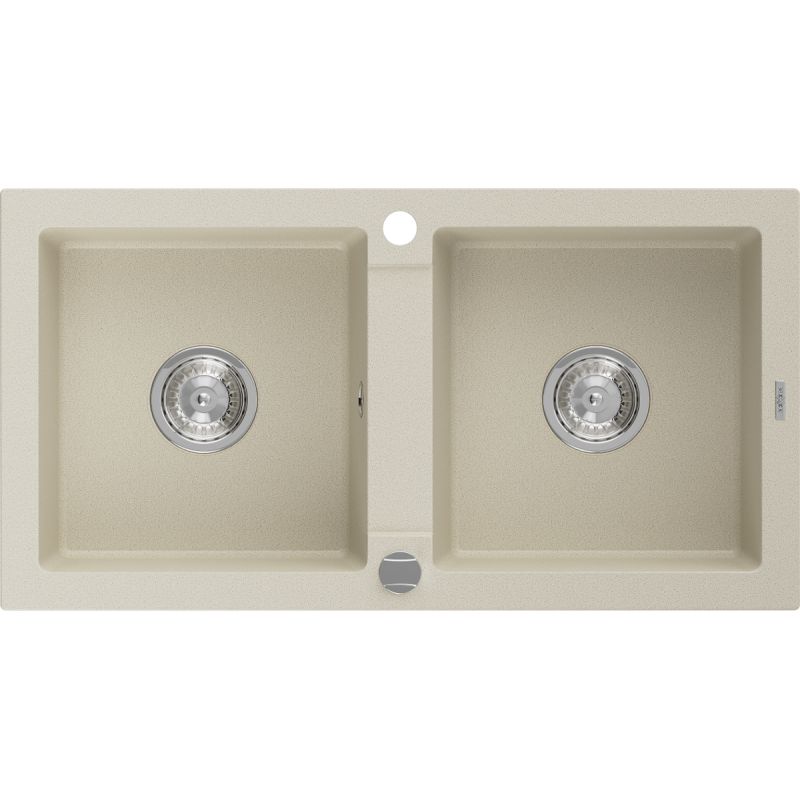 Zlewozmywak wpuszczany Mexen Mario 2-komorowy biały 820x436 mm ...