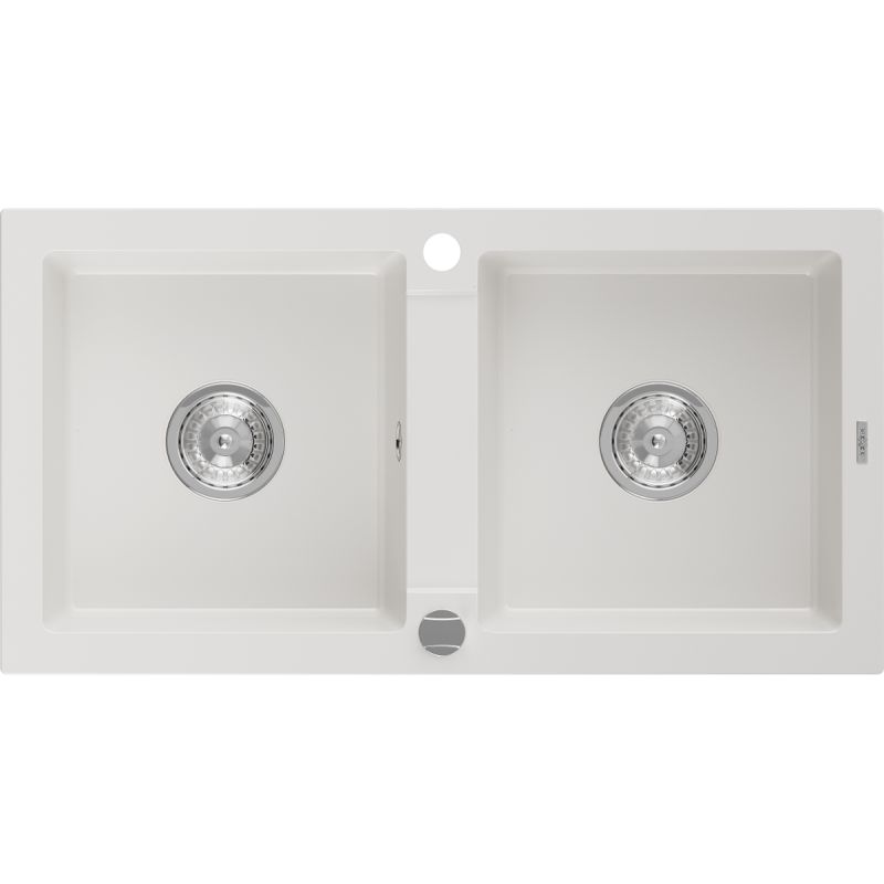 Zlewozmywak wpuszczany Mexen Mario 2-komorowy czarny 820 x 436 mm ...